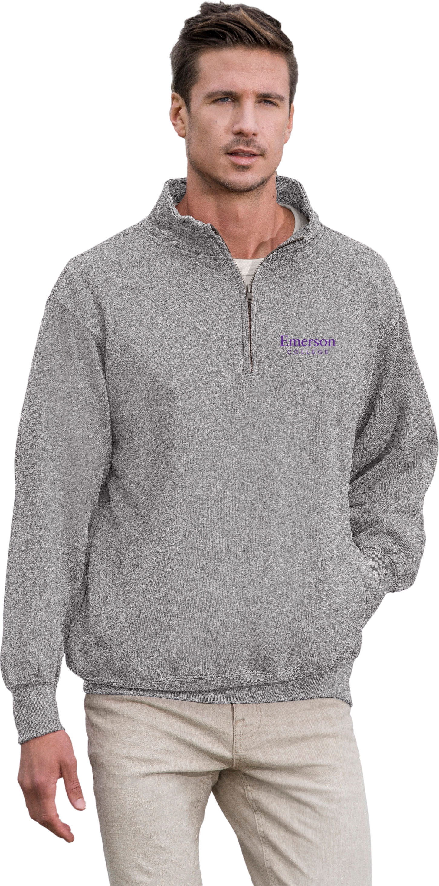 Emerson College 1/4 Zip | CAMPUS UNITED | Emerson College